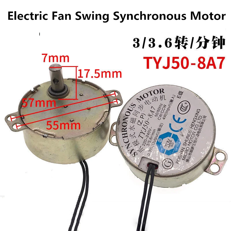 TYJ50-8A7-4W-Claw-Pole-Permanent-Magnet-Synchronous-Motor-AC-220V-240V ...