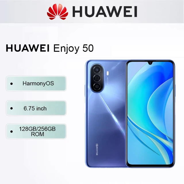 Original HUAWEI Enjoy 50 Smartphone 6.75 inch 6000mAh Battery HarmonyOS ...