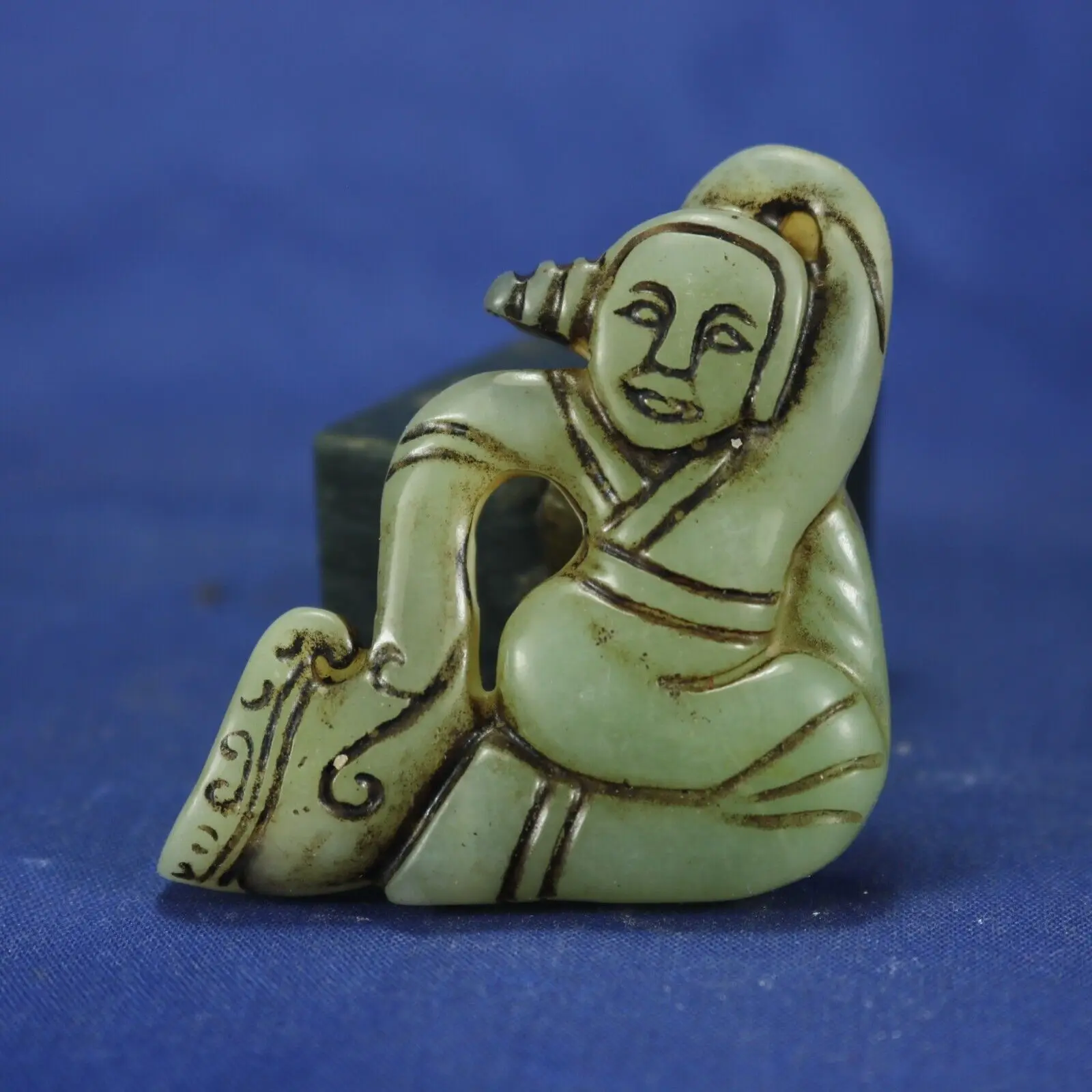 Antiques-Chinese-Natural-Jade-Carved-Classical-Dancer-Statues-Pendants ...