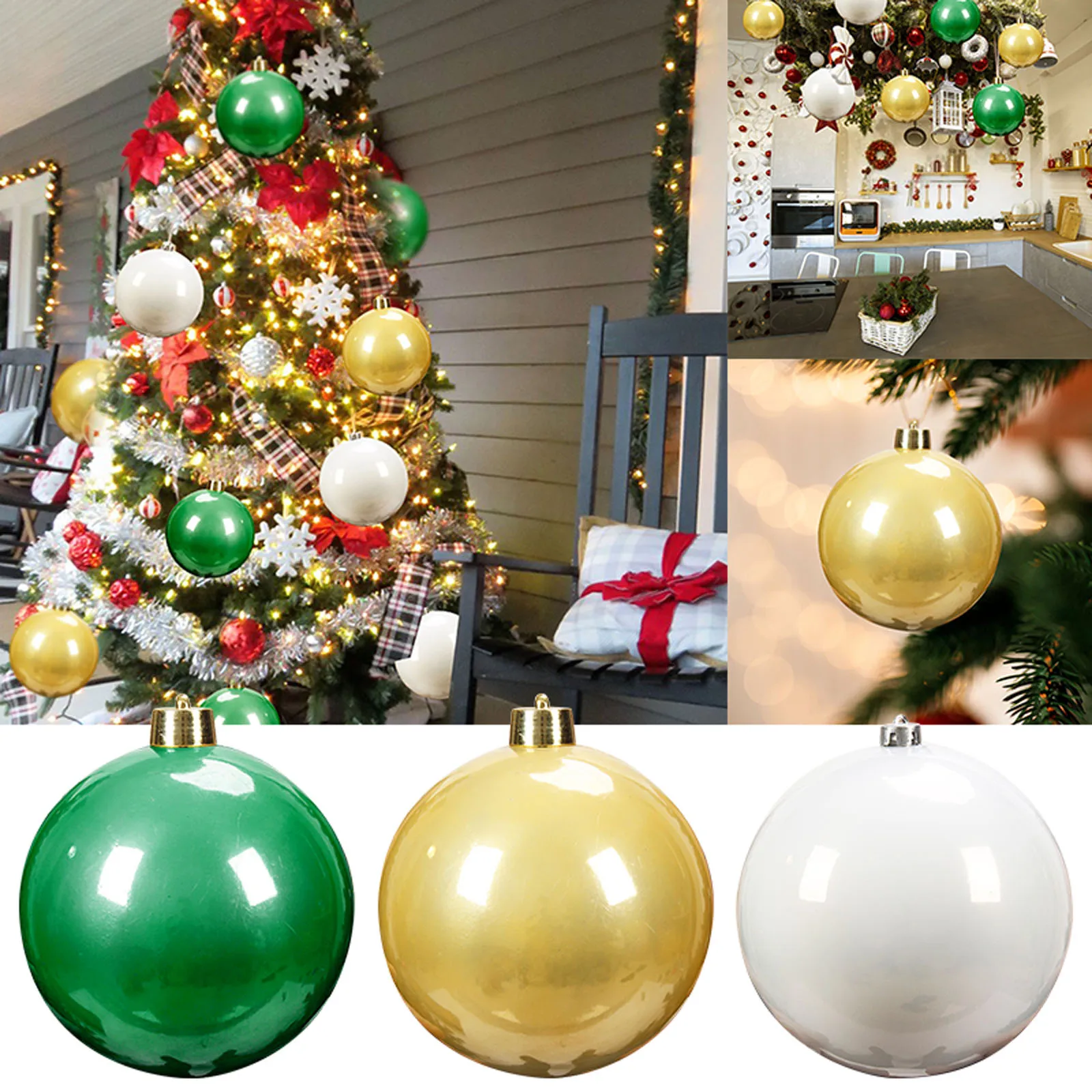 15-20CM-Matte-Christmas-Ball-Shatterproof-Large-Plastic-Christmas-Ball ...