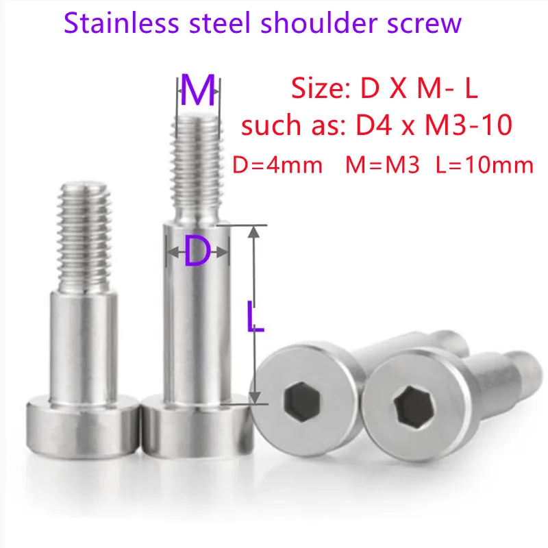 2-10pcs-Stainless-Steel-shoulder-screw-M2-M2-5-M3-M4-M5-M6-M8-M10 ...