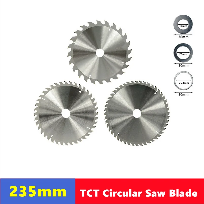 235mm Saw Blade 24T/10T/48T Aperture 30mm Wood Saw Blade Carbide Tipped ...