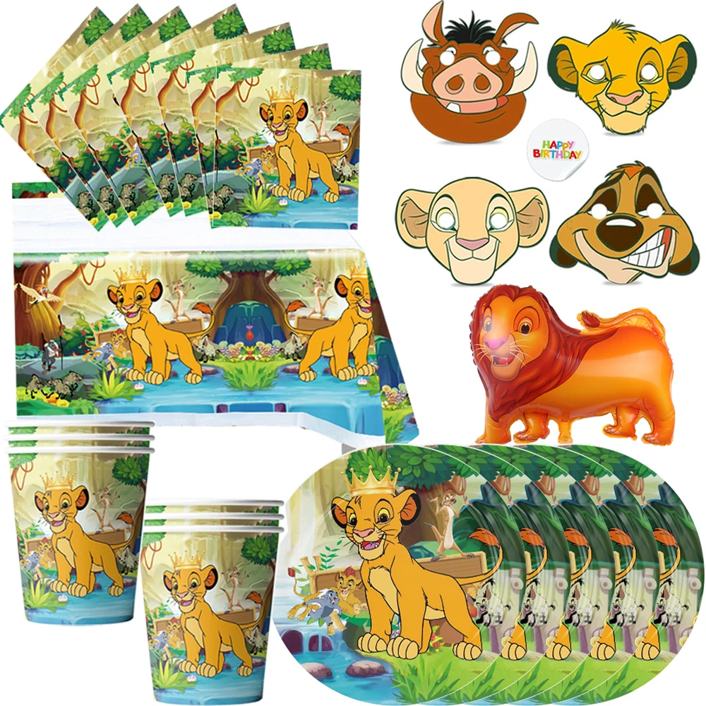 Simba-Lion-King-Birthday-Party-Supplies-Baby-Shower-Decorations-Serves ...
