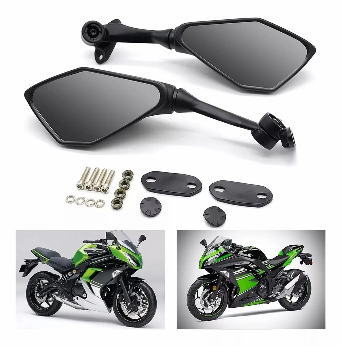 Motorcycle-Folding-Rearview-Mirrors-Sport-Bike-Rear-View-For-Kawasaki ...