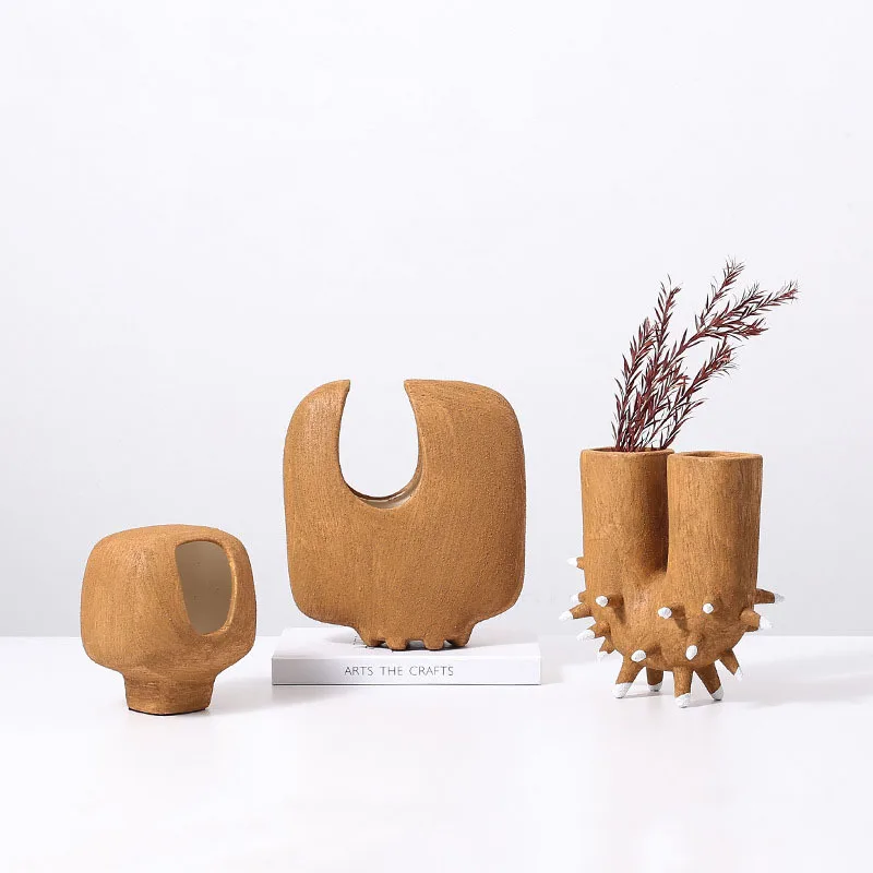 Home-Decor-Nordic-Strange-Frosted-Ceramic-Vase-Decoration-Model-Room ...