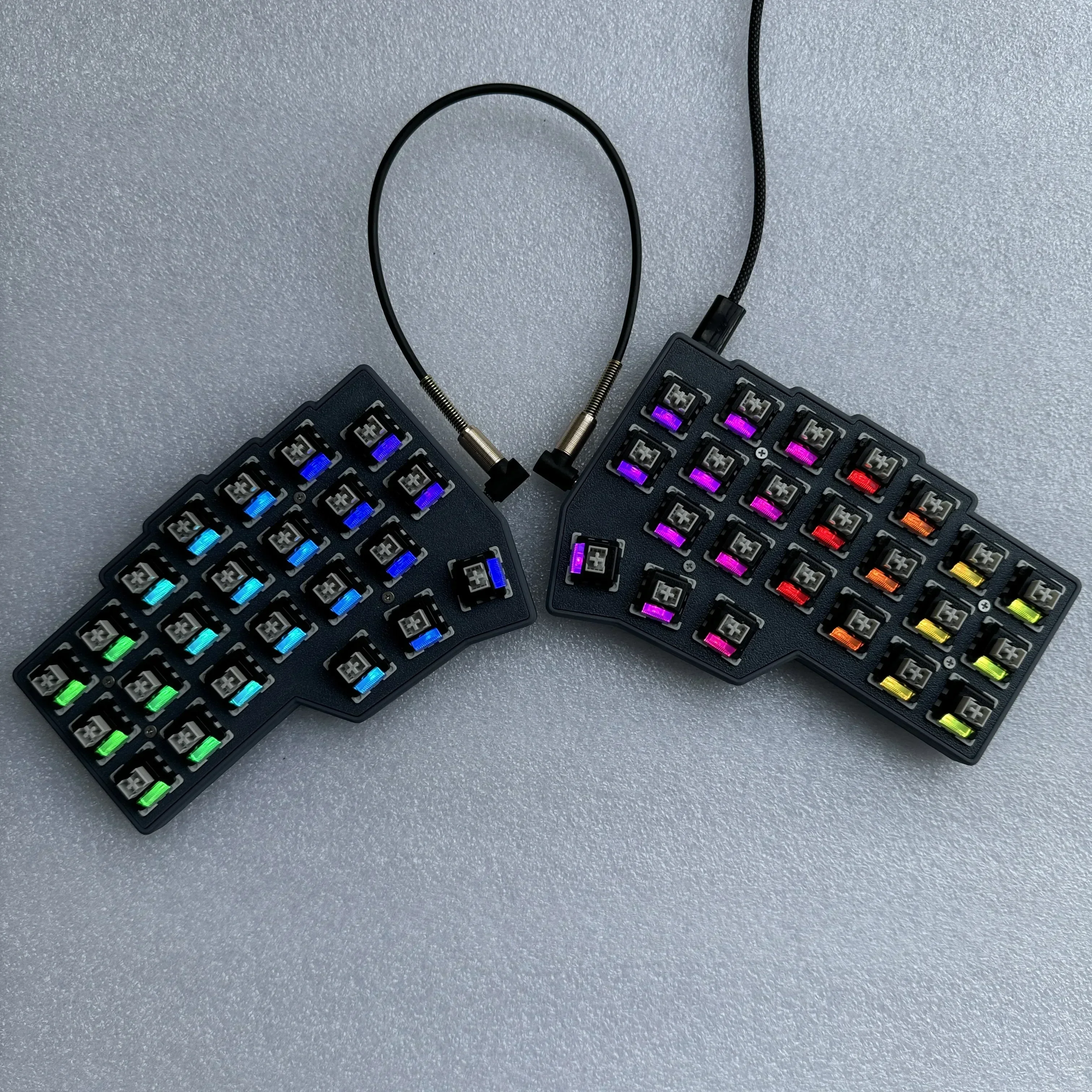 Corne V4 Kit de teclado dividido soporte personalizado Vial con cable ...