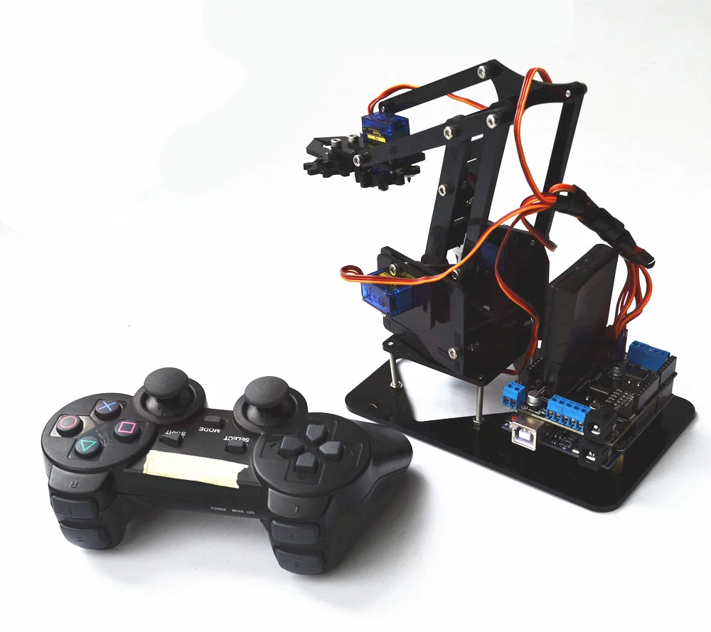 SG90-MG90S-STEM-4-DOF-Robot-Arm-Kit-Mechanical-Arm-Claw-Kit-PS2-or-Knob ...