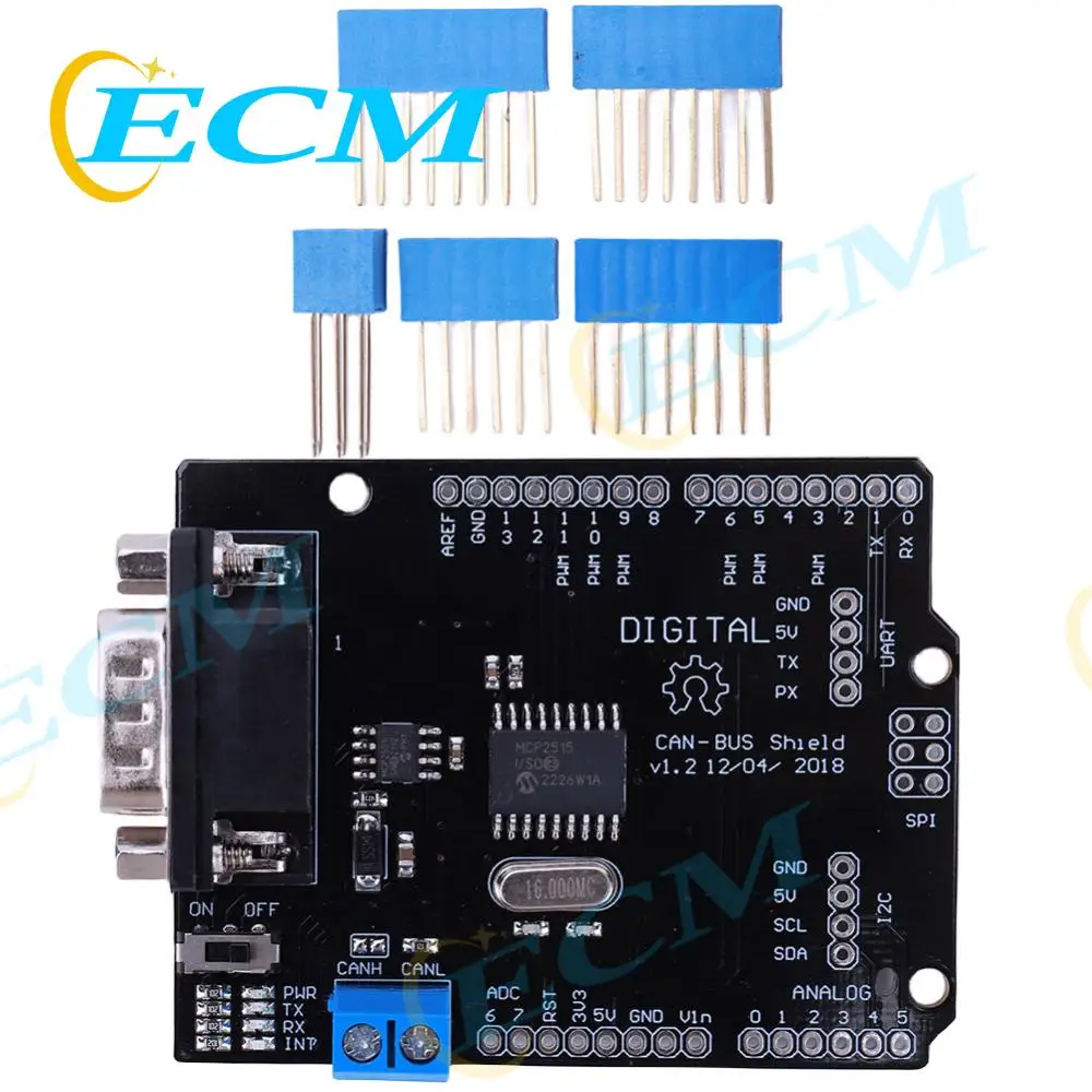 MCP2515-CAN-BUS-Shield-SPI-9-Pins-Standard-Sub-D-Can-Bus-Shield ...