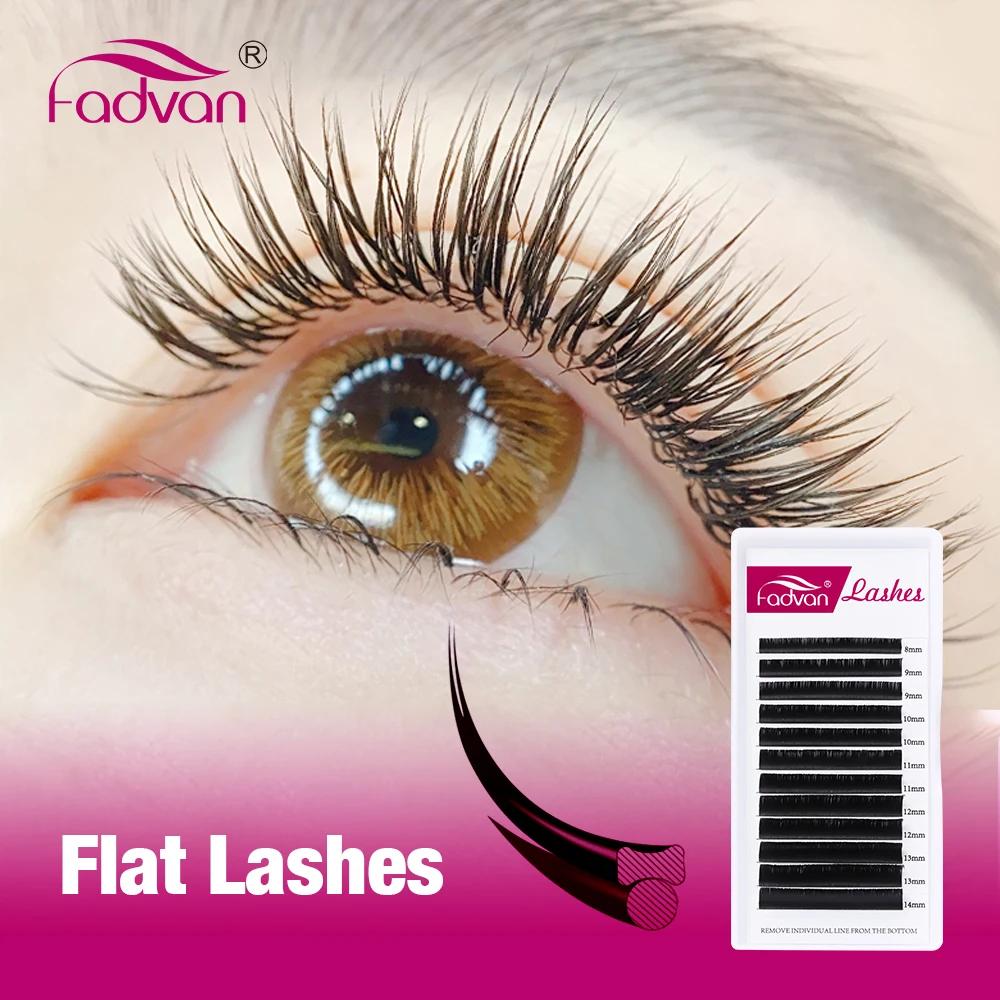Super Mink Black Ellipse Flat Lashes Extensions Flat Eyelash Extension ...