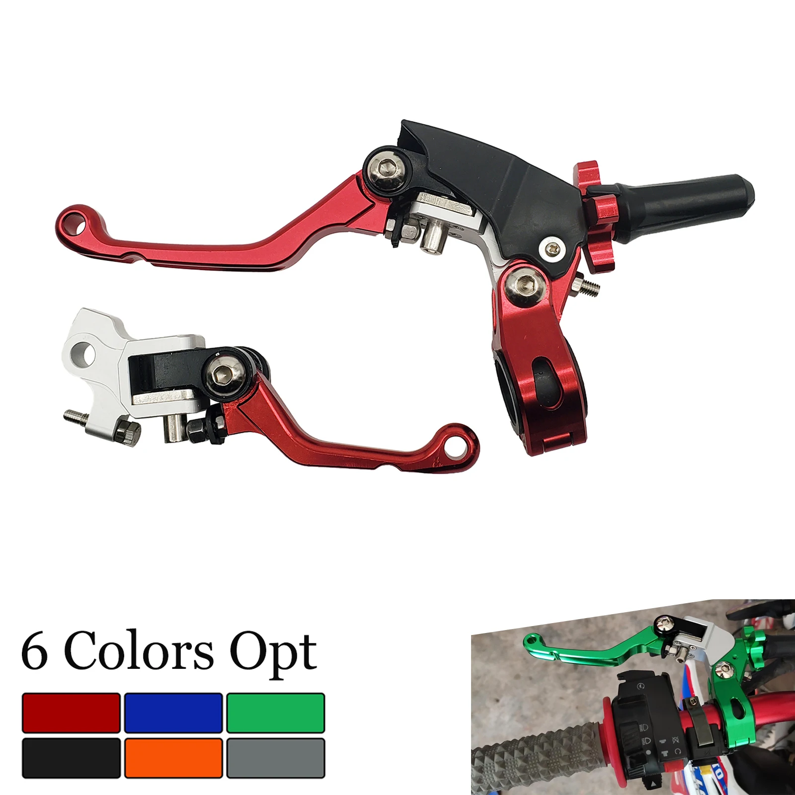 Motocross CNC 360° Folding Clutch Lever Brake Lever Set Fit For CRF KLX ...
