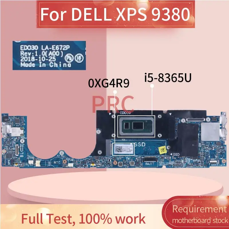 Placa-base-para-port-til-DELL-XPS-13-9380-I5-8365U-de-4GB-ED030-LA ...