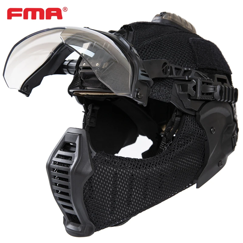 FMA Outdoor EX Helmet Special All Terrain Mask Ear and Face Protection ...