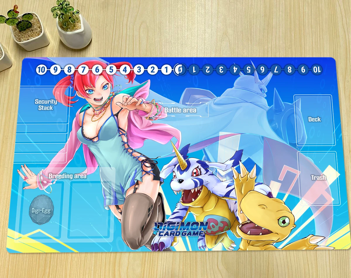 Digimon-Playmat-Nokia-Shiramine-Gabumon-Agumon-DTCG-TCG-CCG-juego-de ...