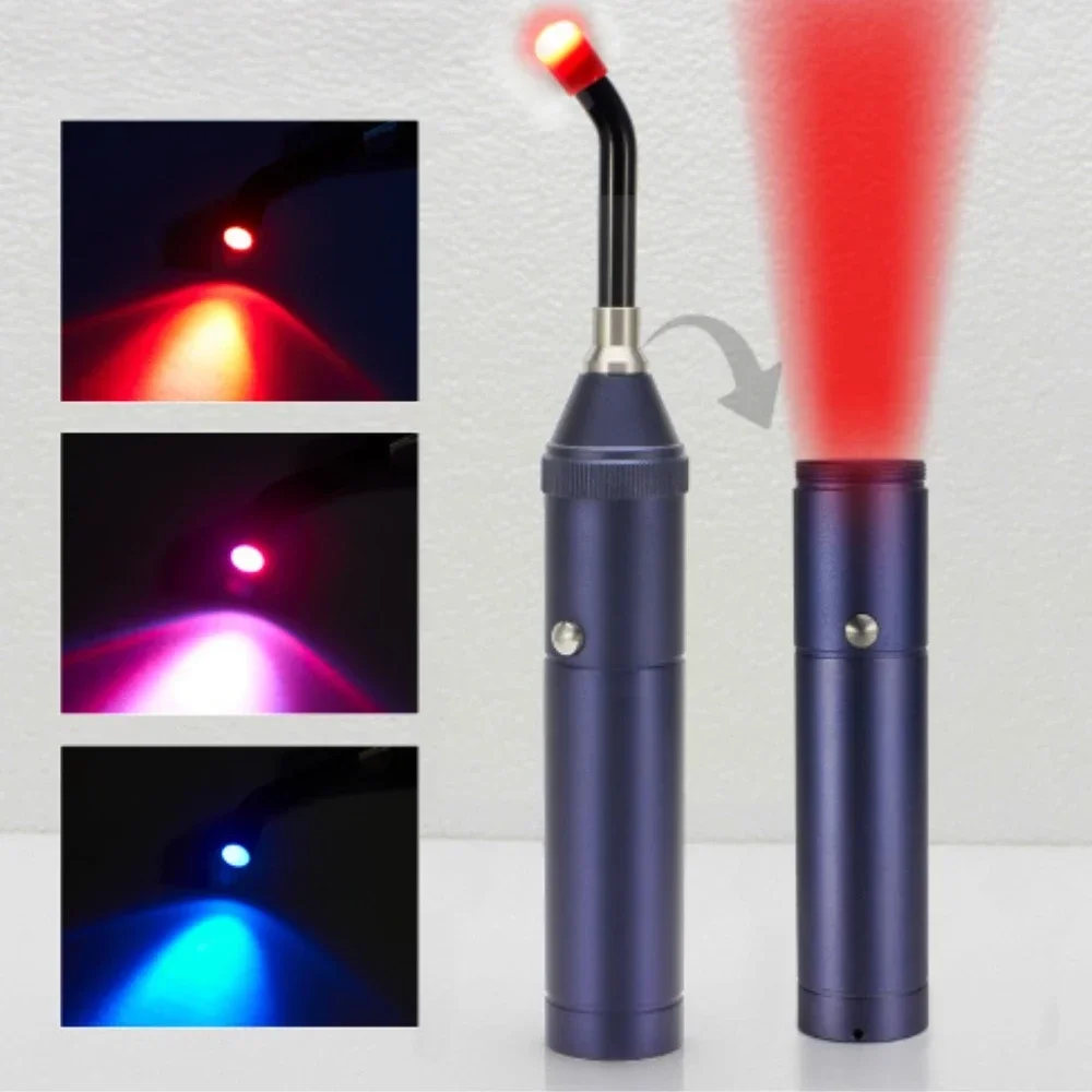 Profession-Red-Blue-Light-LED-Physiotherapy-Flashlight-Canker-Sore ...