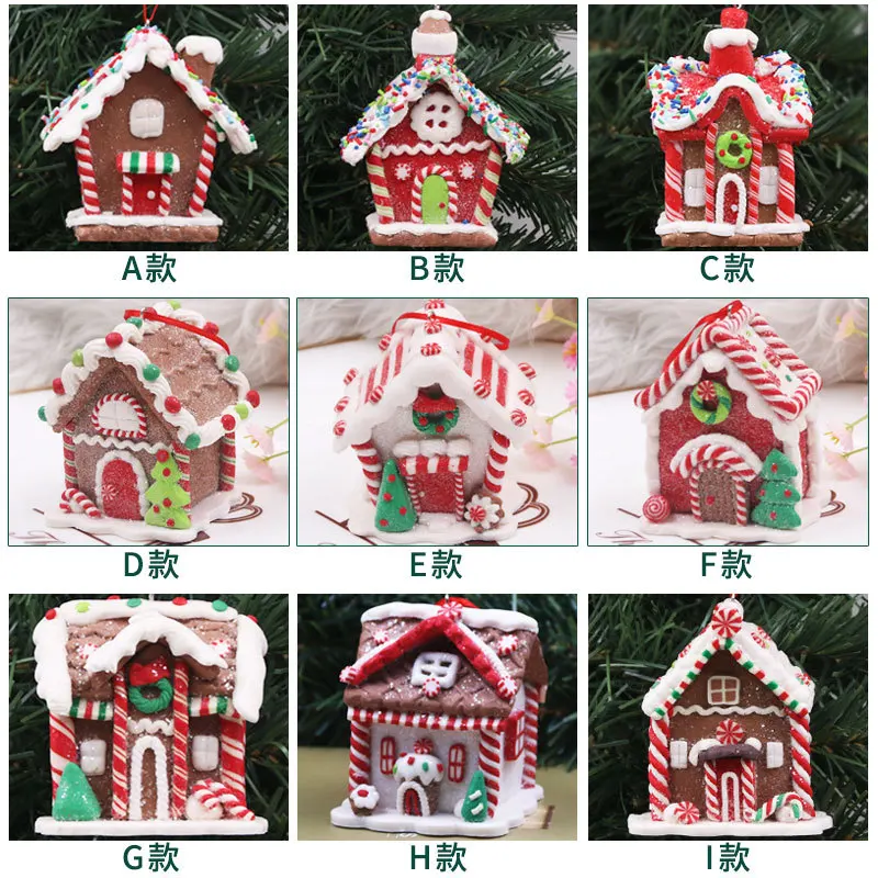 Christmas-Gingerbread-House-Ornaments-Resin-Christmas-Hanging-Ornaments ...