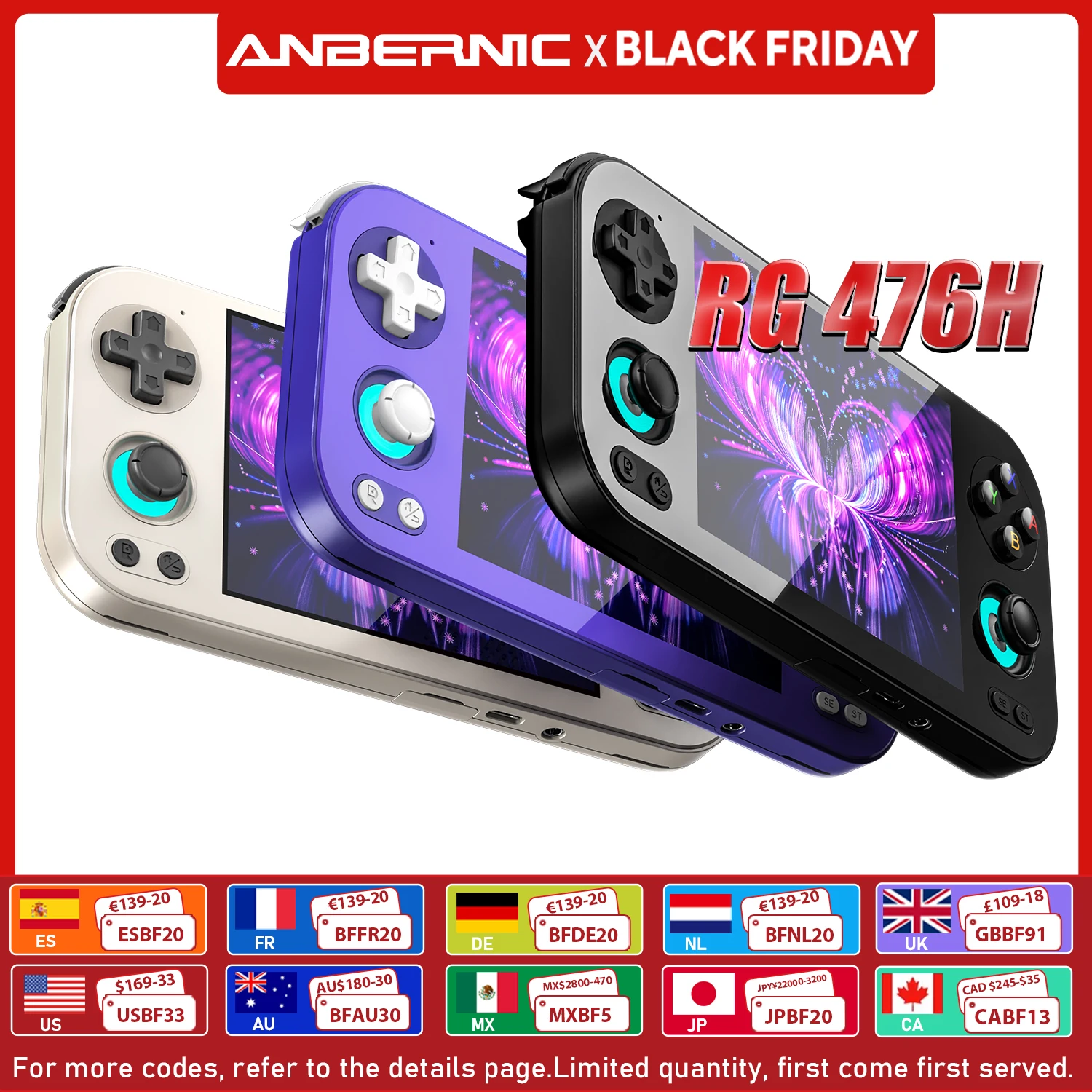 ANBERNIC RG 476H Handheld Game Console 4.7-inch LTPS In-Cell Screen 3D ...