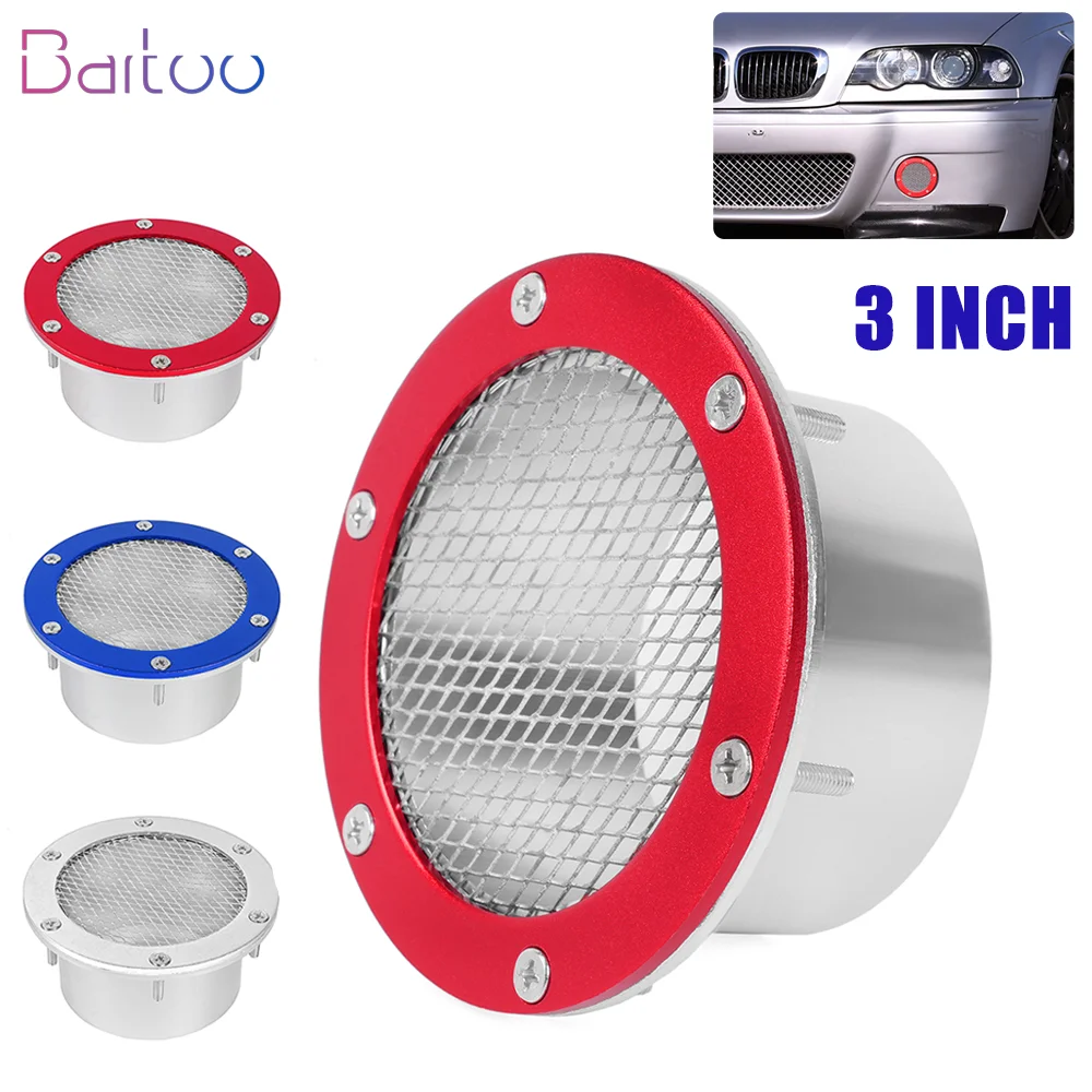 3" Aluminum Air Duct Grill Bumper Vent Inlet Cover 76mm Cold Tuyere Air ...