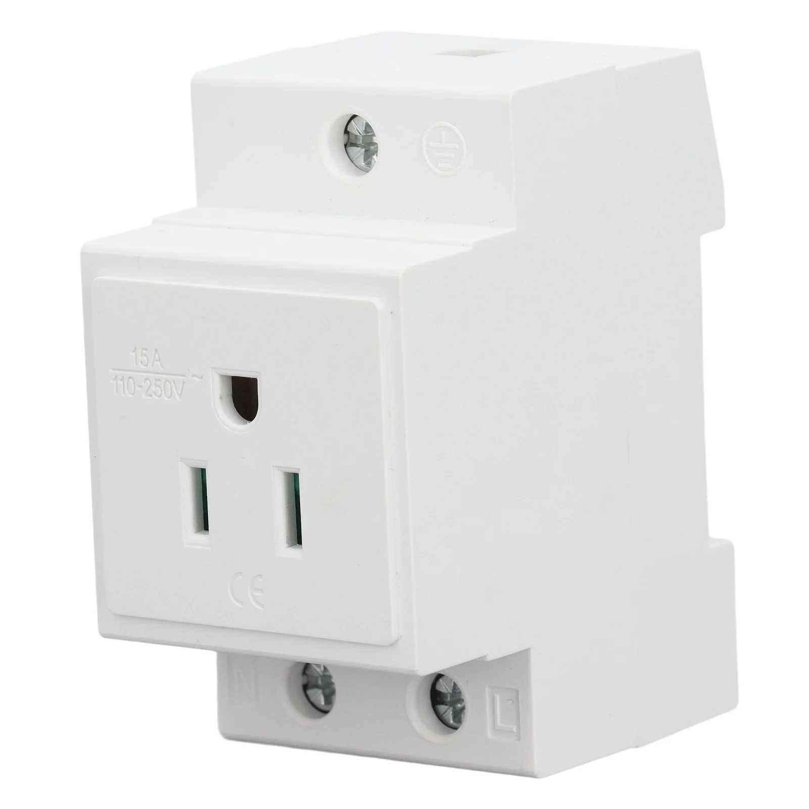 250V-AC-Socket-DIN-Rail-Power-Socket-Outlet-Built-in-Protective-Contact ...