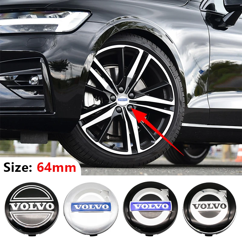4pcs-64MM-Original-Car-Wheel-Center-Cap-Hub-Cover-Badge-For-Volvo ...