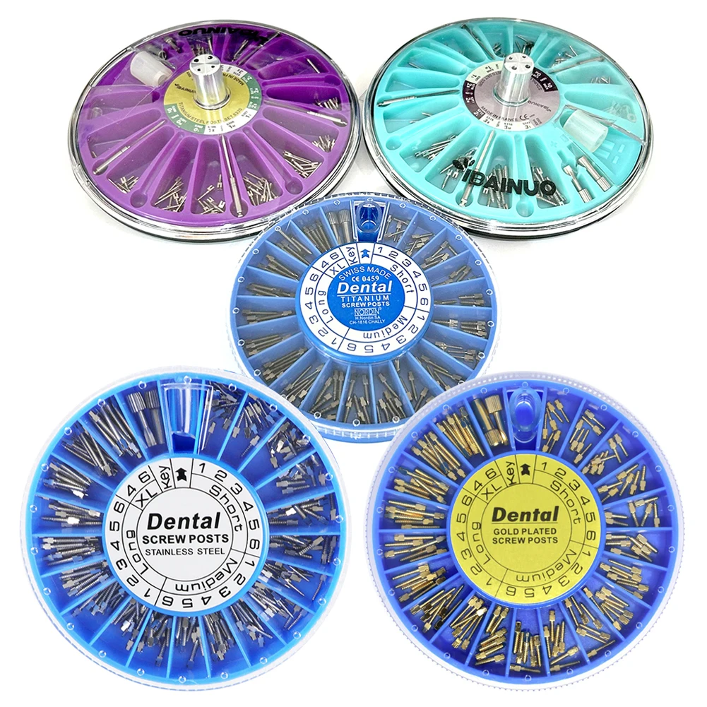 120Pcs Dental Screw Posts Teeth Restorative Quartz Glass Resin Core ...