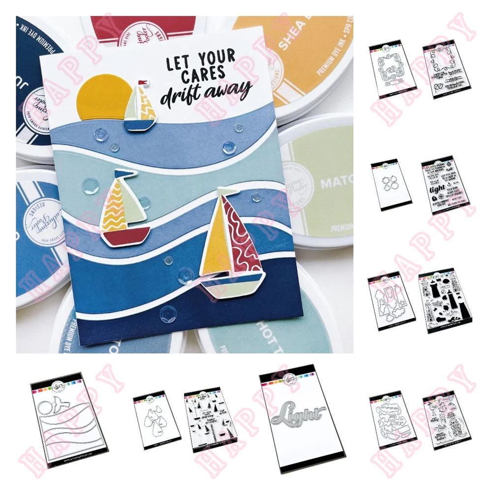 Metal-Cutting-Dies-And-Stamps-Ocean-Tide-Knots-Sail-Away-Sentiments ...