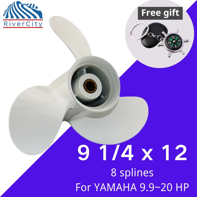 RiverCity Propeller Boat 9 1/4x12 For Yamaha 9.9HP 15HP F20 Outboard ...