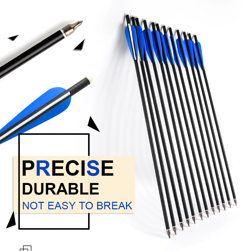 17-20-22-Inch-Inches-Crossbow-Bolts-Mixed-Carbon-Arrow-Diameter-8-8mm ...