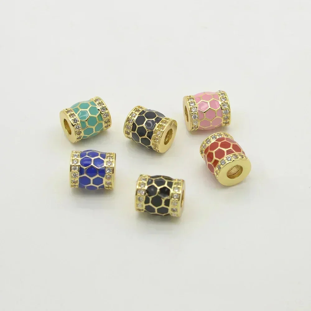 1 Piece Beads for Diy Bracelet Necklace Chains Making Color enamel ...