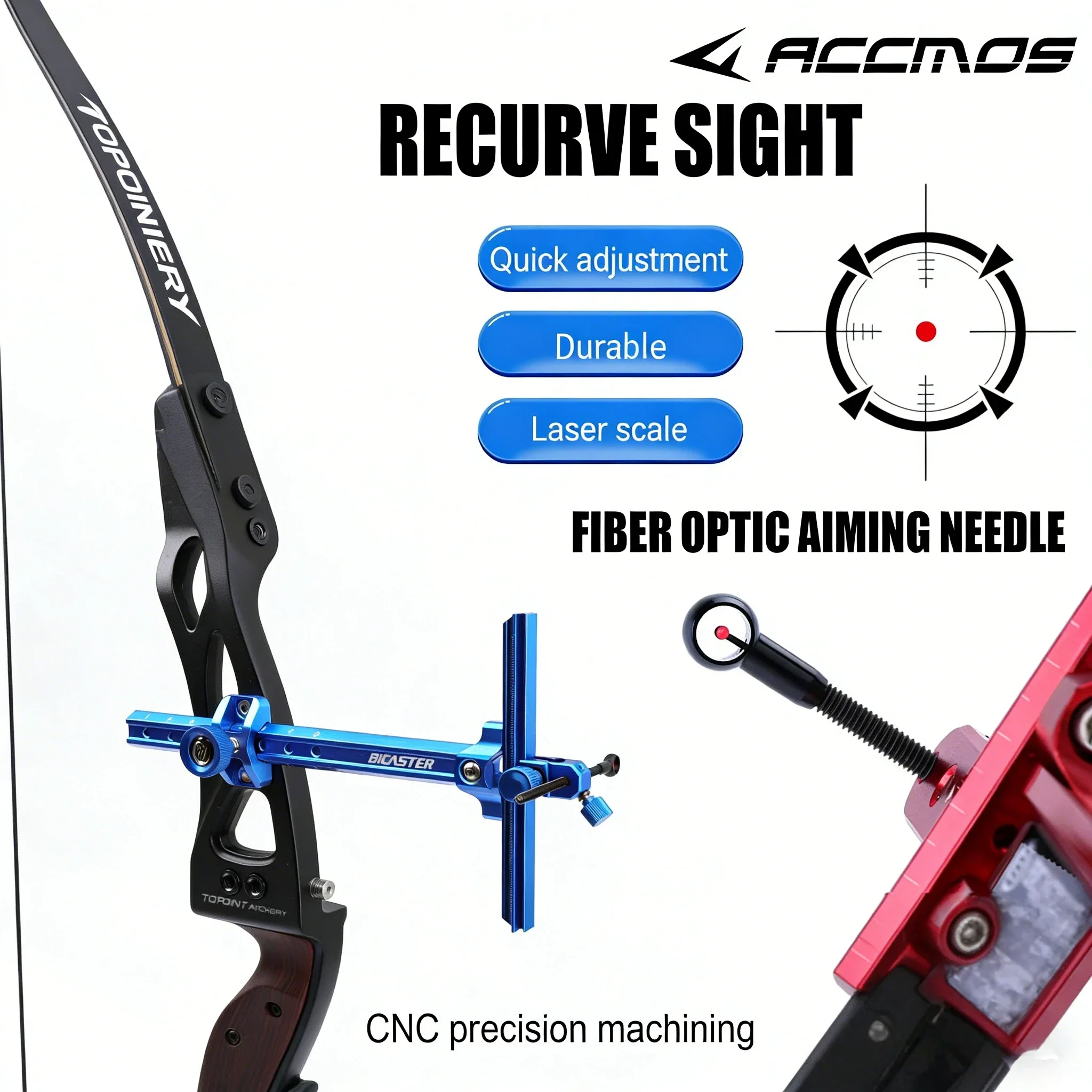 Becast Recurve Bow T-Sight Outdoor Sports Competitive Archery 9 Inch ...