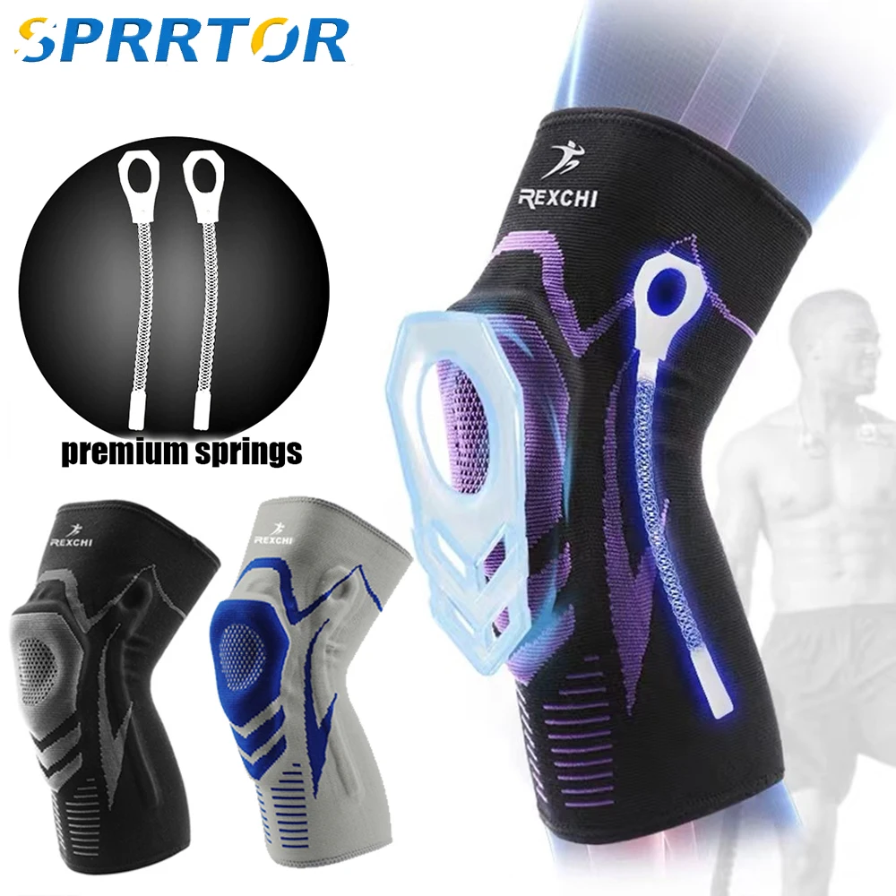 Knee-Brace-Knee-Compression-Sleeve-Support-with-Patella-Gel-Pad-Side-Spring-Stabilizers-Knee ...