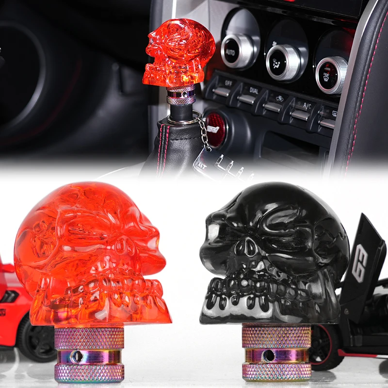new-universal-Car-skull-gear-shift-knob-head-manual-lever-auto-parts ...