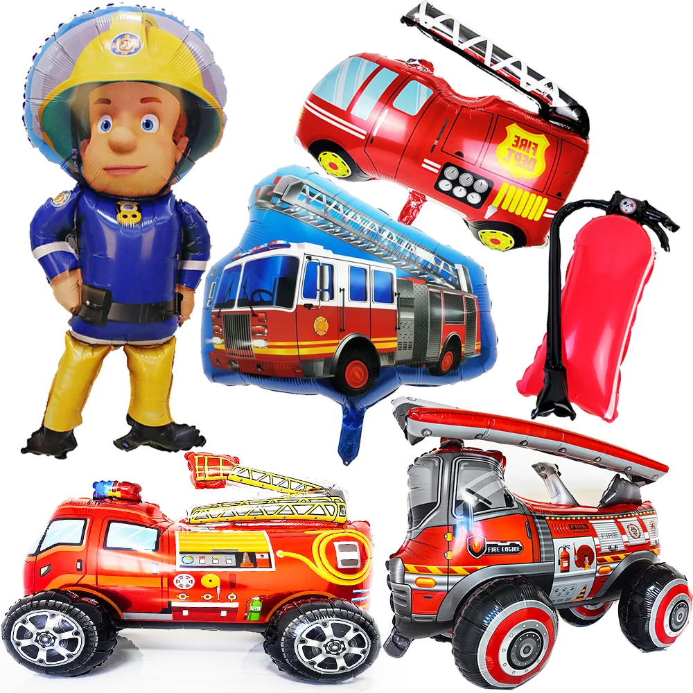 Jumbo-Fireman-Sam-Balloons-Fire-Truck-Foil-Ballons-Firefighter-Themed ...