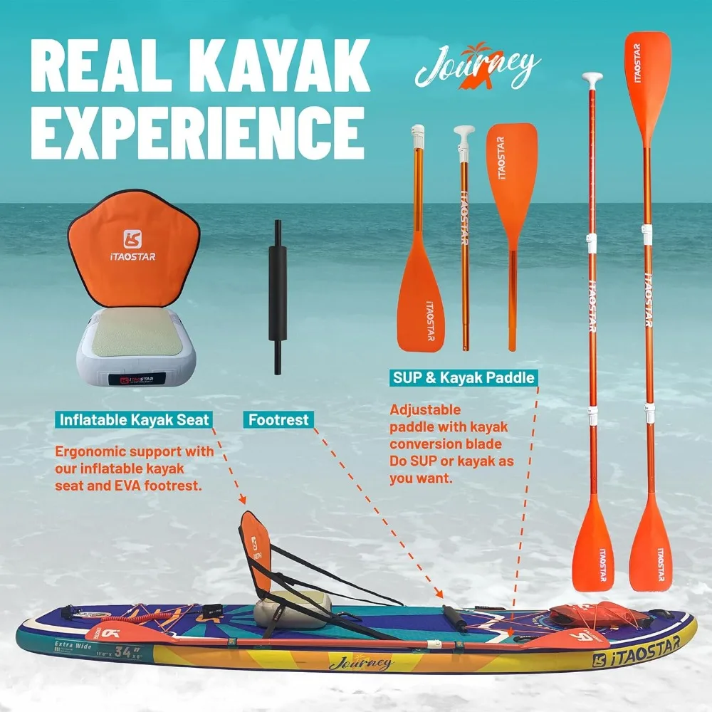 Journey 34″ Extra Wide Paddle Board for Better Balance – Outdoor Gear ...