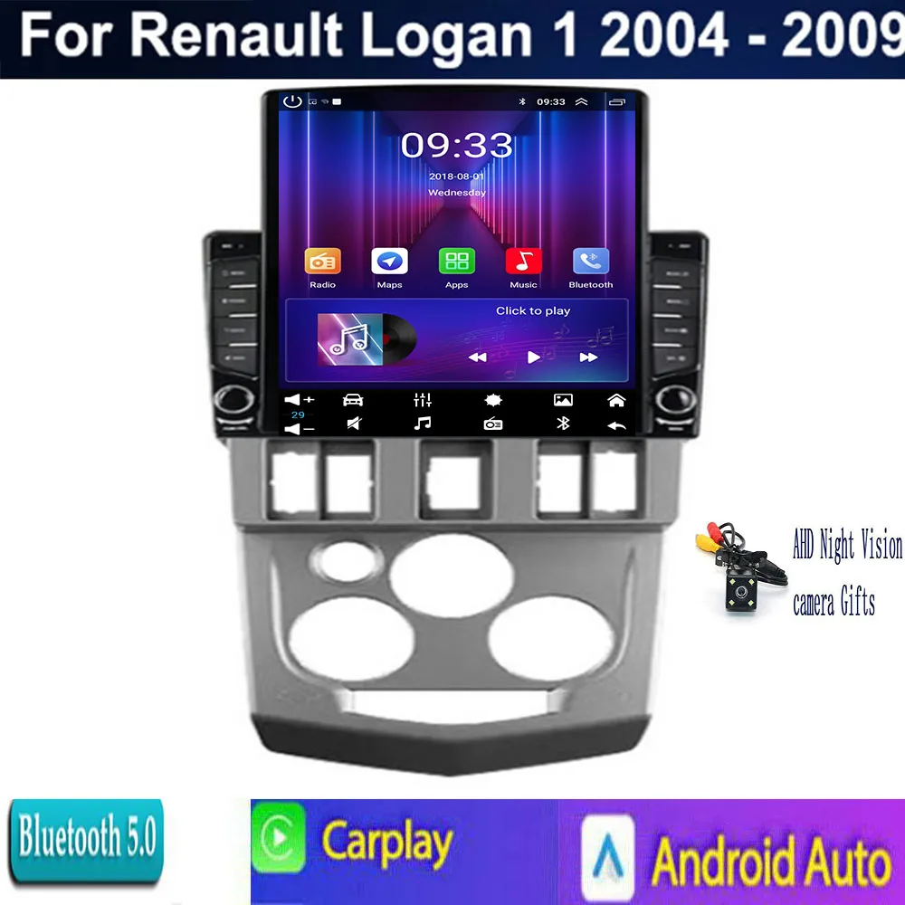 Android 14 Carplay Auto Wifi+5G DSP For Renault Logan L90 2004 2005 ...
