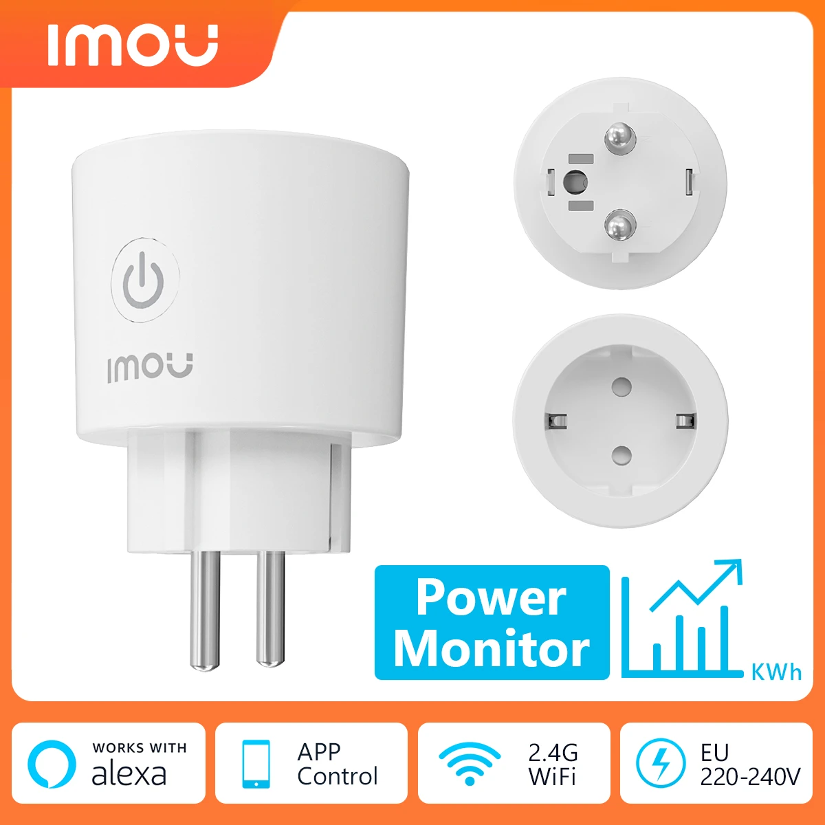 IMOU CE1 Smart Socket EU Plug With Power Energy Monitoring Remote ...