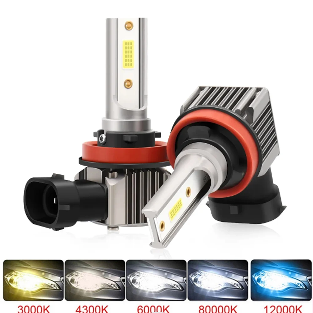 Luz-LED-antiniebla-Canbus-para-coche-l-mpara-de-diodo-de-12V-y-24V-H8 ...