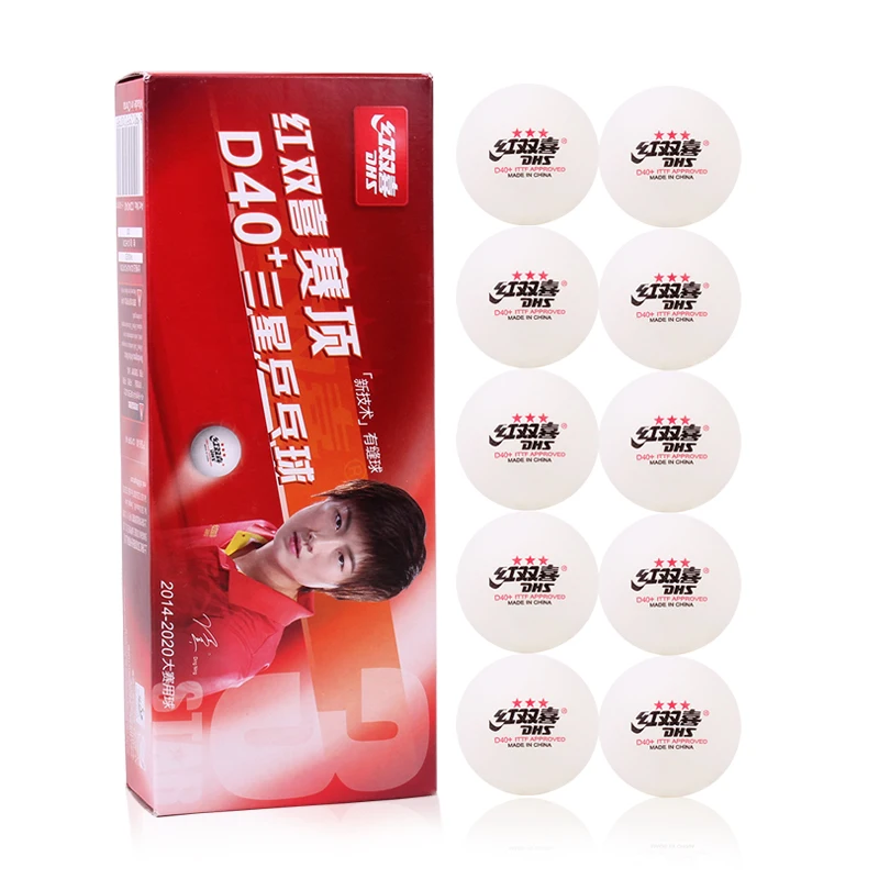 10 bolas/caixa dhs 3 estrela d40 + bolas de tênis de mesa novo material plástico poli ping pong ...