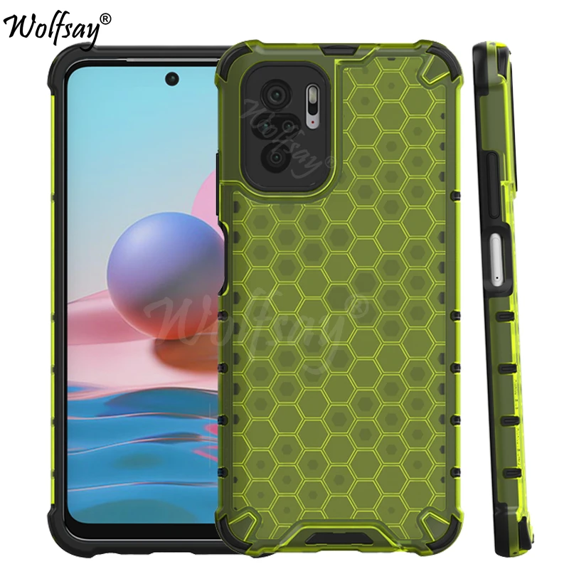 Shockproof-Transparent-Case-For-Xiaomi-Poco-M5S-Honeycomb-Armor-Back ...