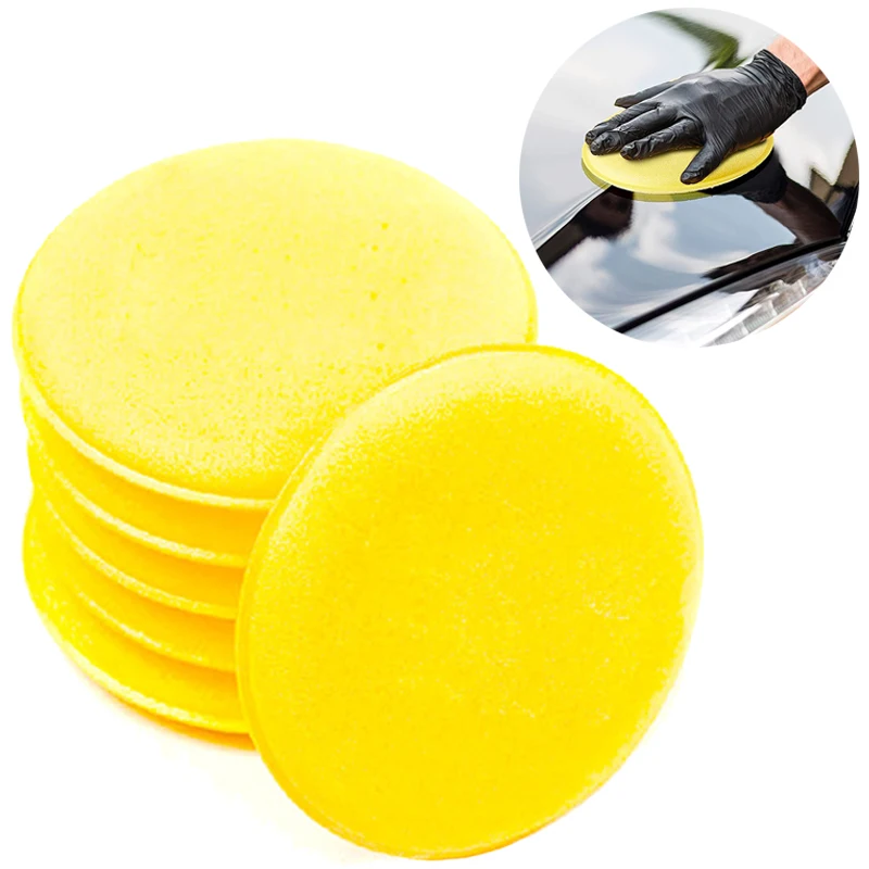 Car-Round-Waxing-Polish-Sponges-High-Density-Foam-Applicator-Pads ...