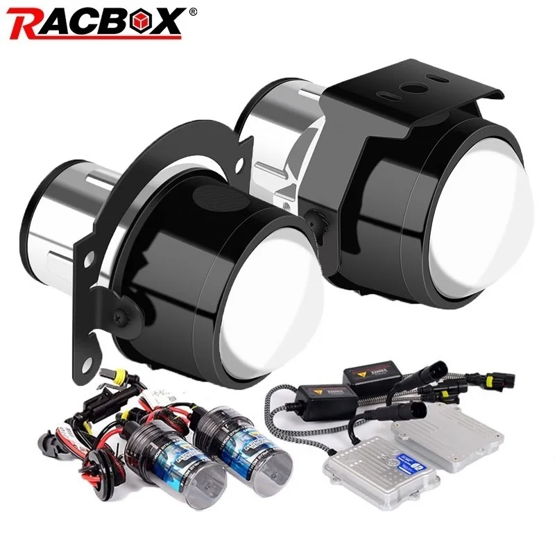 Metal Universal Fog Light Lens Waterproof 2.5 inch Bi xenon Projector ...