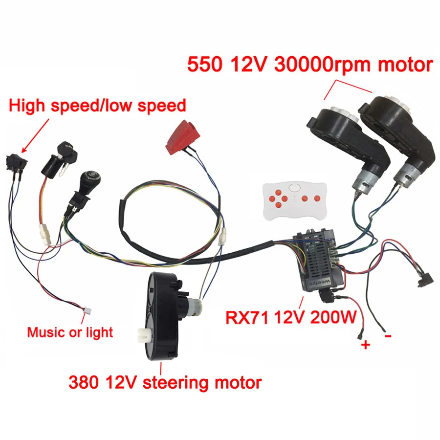 Children-electric-car-DIY-accessories-wires-and-gearbox-Self-made-toy ...