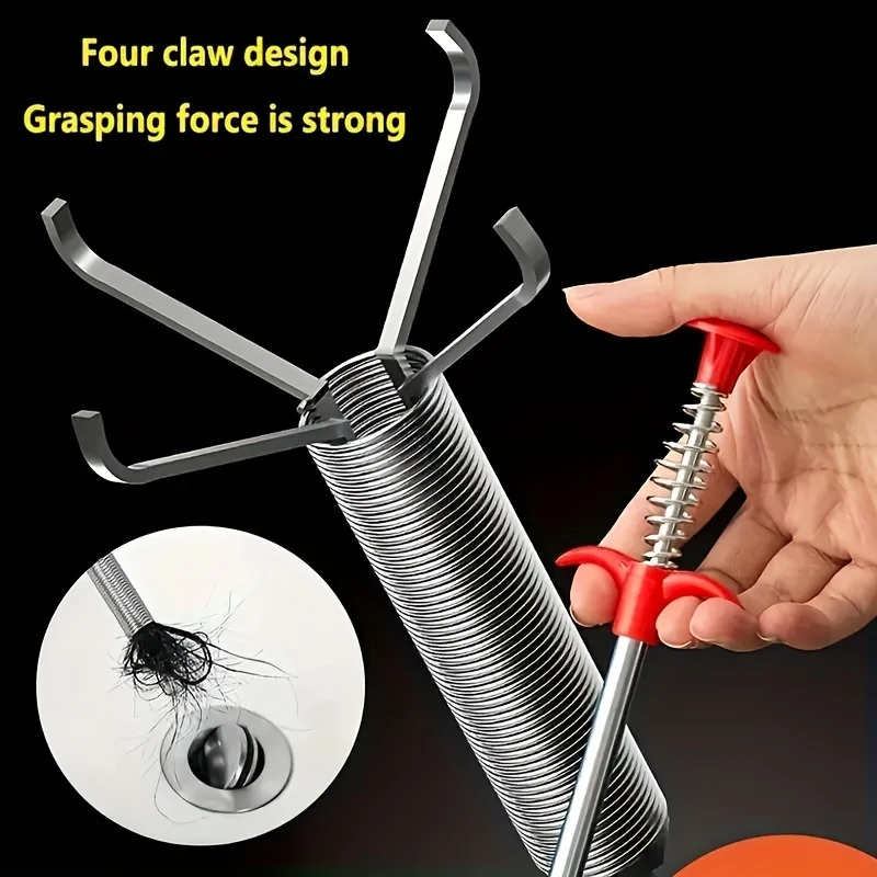 90/160cm Multifunctional Pipe Dredging Tool Bendable Drain Auger Sewer ...