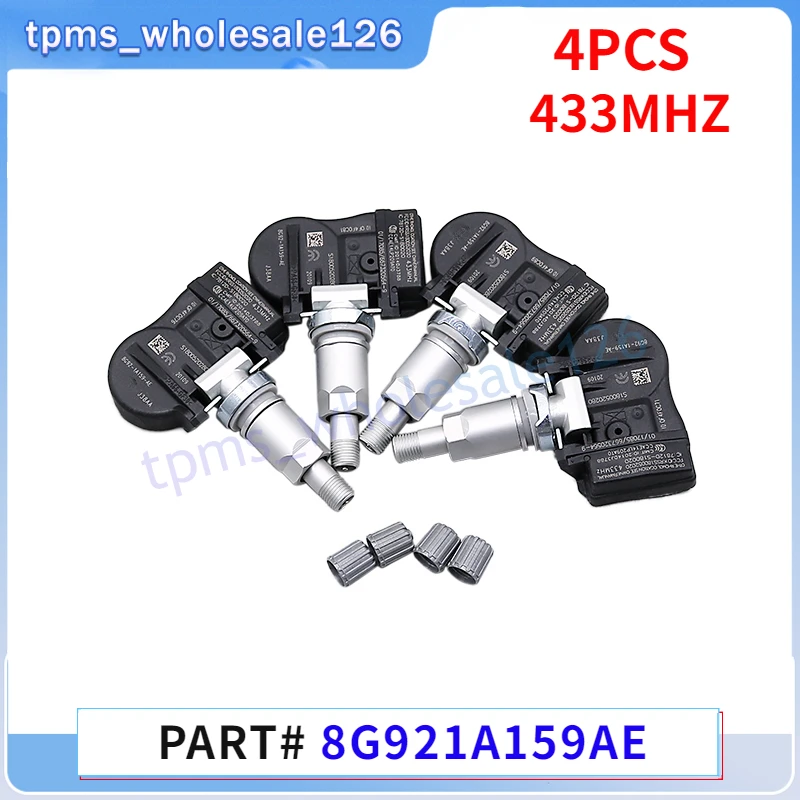 8G921A159AE-Tire-Pressure-Monitoring-Sensor-4PCS-For-2007-2015-Ford-S ...