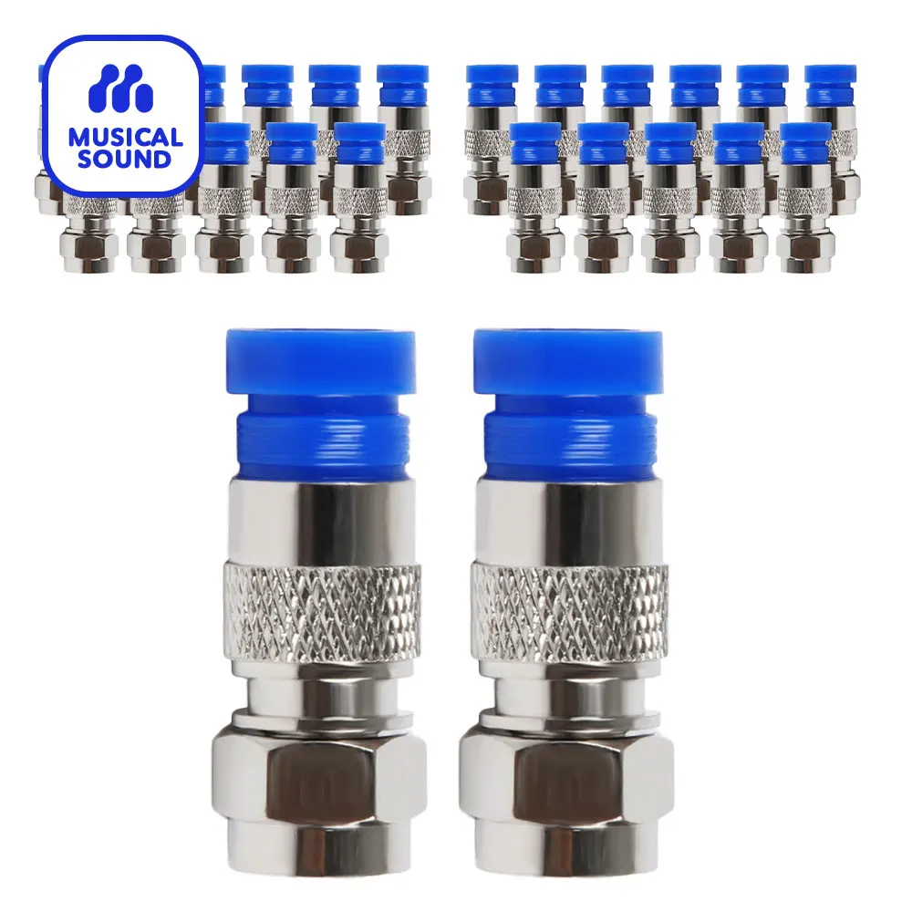 24Pcs-Lot-RG6-Compression-Adapter-F-Connector-Waterproof-Connection ...