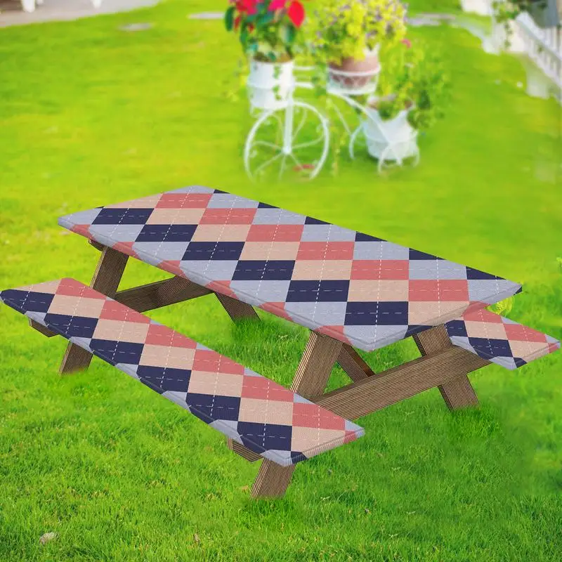 Picnic-Table-Cover-With-Bench-Covers-Polyester-Waterproof-Table-Cover ...