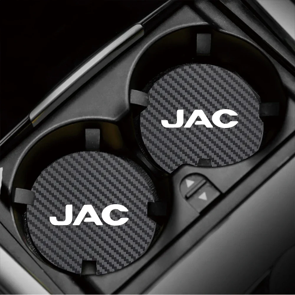 2PCS-Car-Coaster-Cup-Holder-Pads-Non-Slip-Mats-Accessories-For-JAC-S2 ...