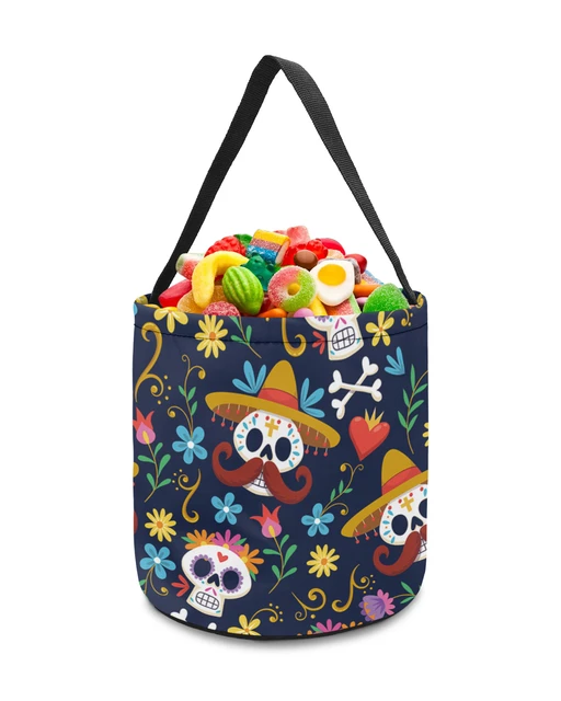 Mexican Floral Storage Bins Pattern