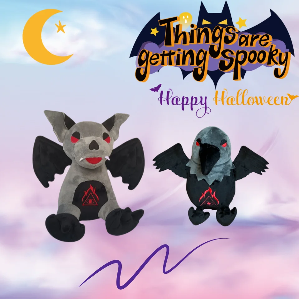 Halloween-Cartoon-Bat-and-Crow-Plush-Toy-Dark-Cute-Bat-Baby-Soft ...