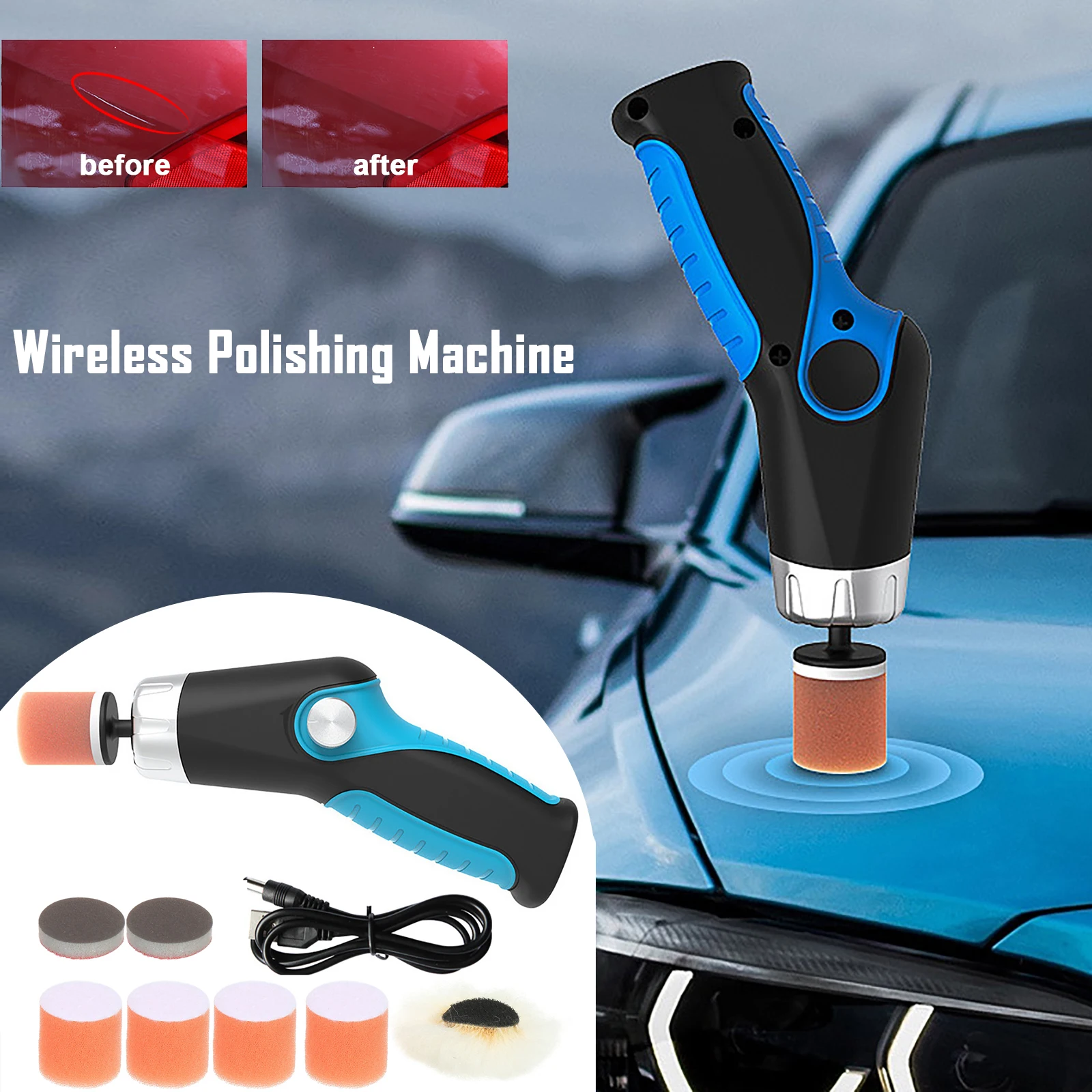 Portable-Wireless-Polishing-Machine-Mini-Polishing-Tool-Car-Polisher ...