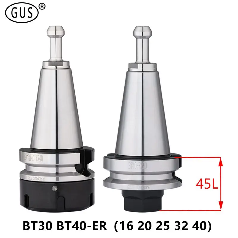 Portaherramientas BT30 BT40 ER16 ER20 ER25 ER32 ER40 45L portaherramientas corto ER Collet Chuck ...